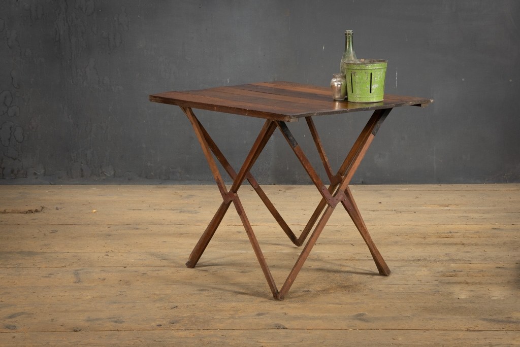 Early Civil War Folding Encampment Table : Factory 20