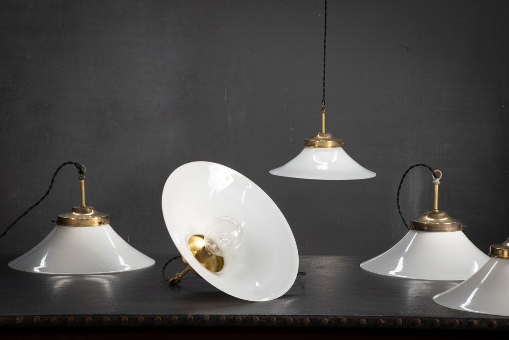Vintage Cafe Counter Opal Pendant Lights : Factory 20