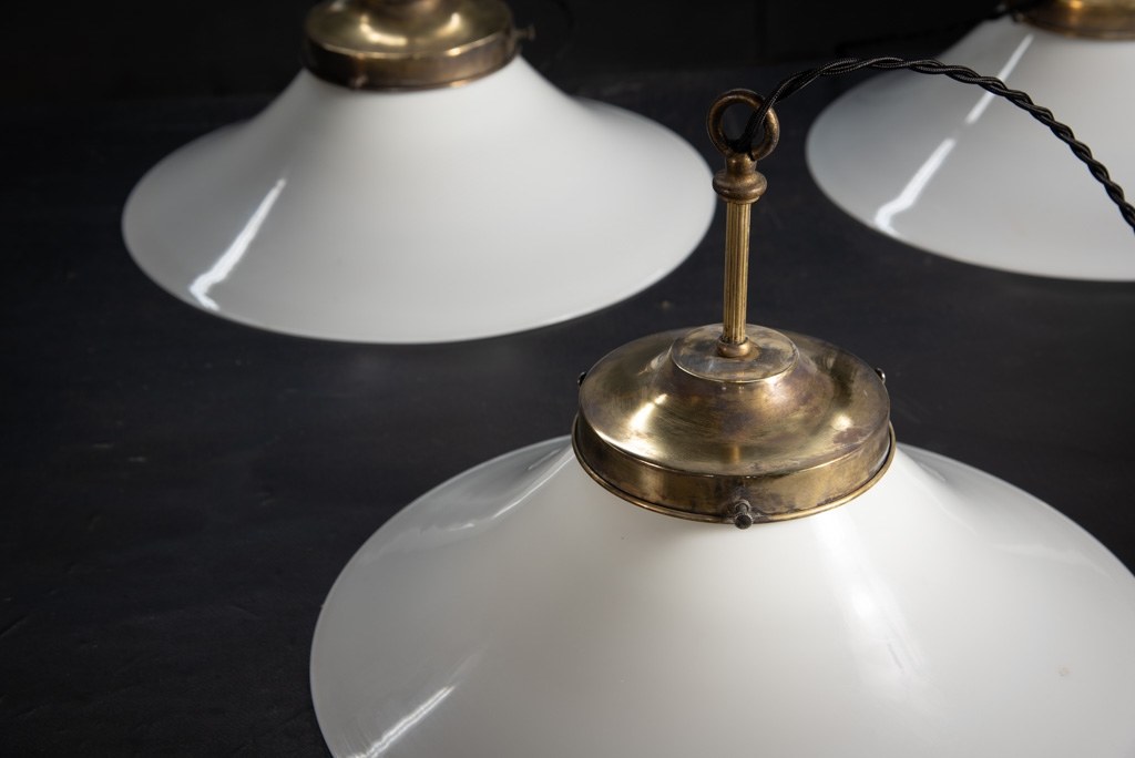 Vintage Cafe Counter Opal Pendant Lights : Factory 20