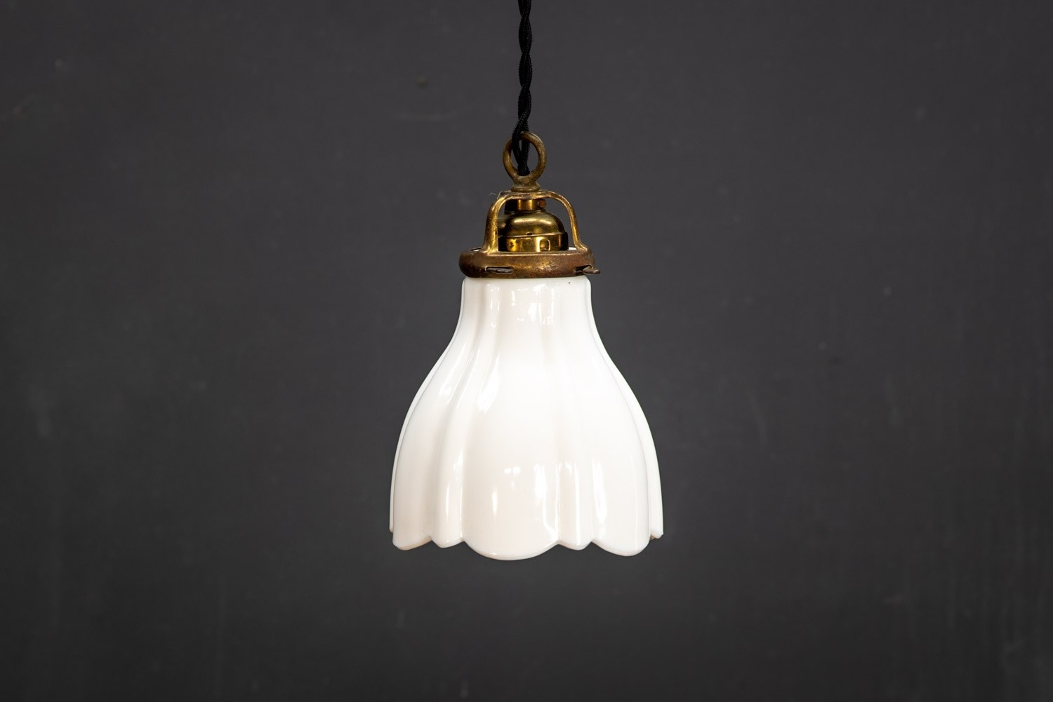 Scalloped Opal Glass Bell Pendant Lights : Factory 20