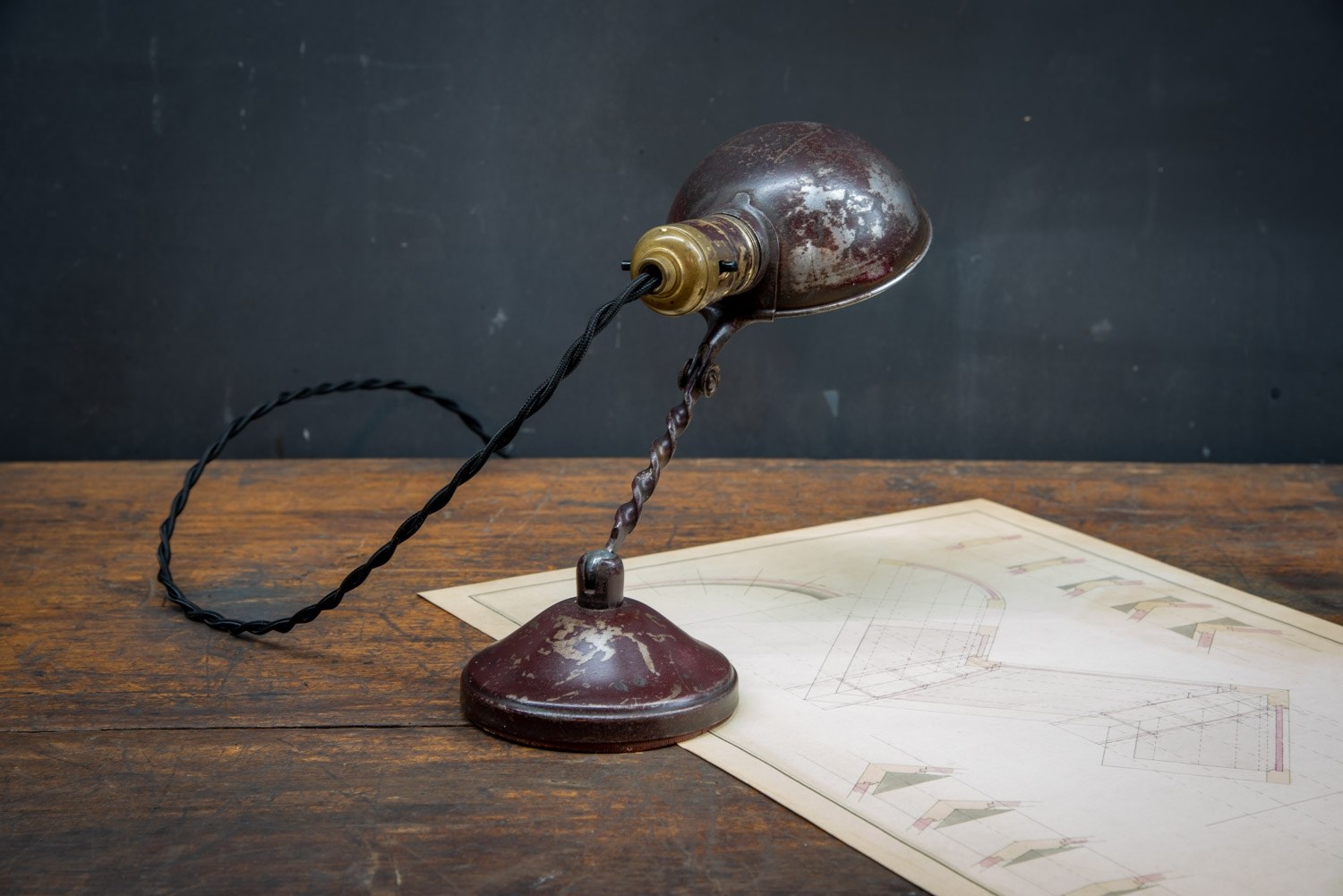 Vintage draftsman Petite Bench Lamp : Factory 20